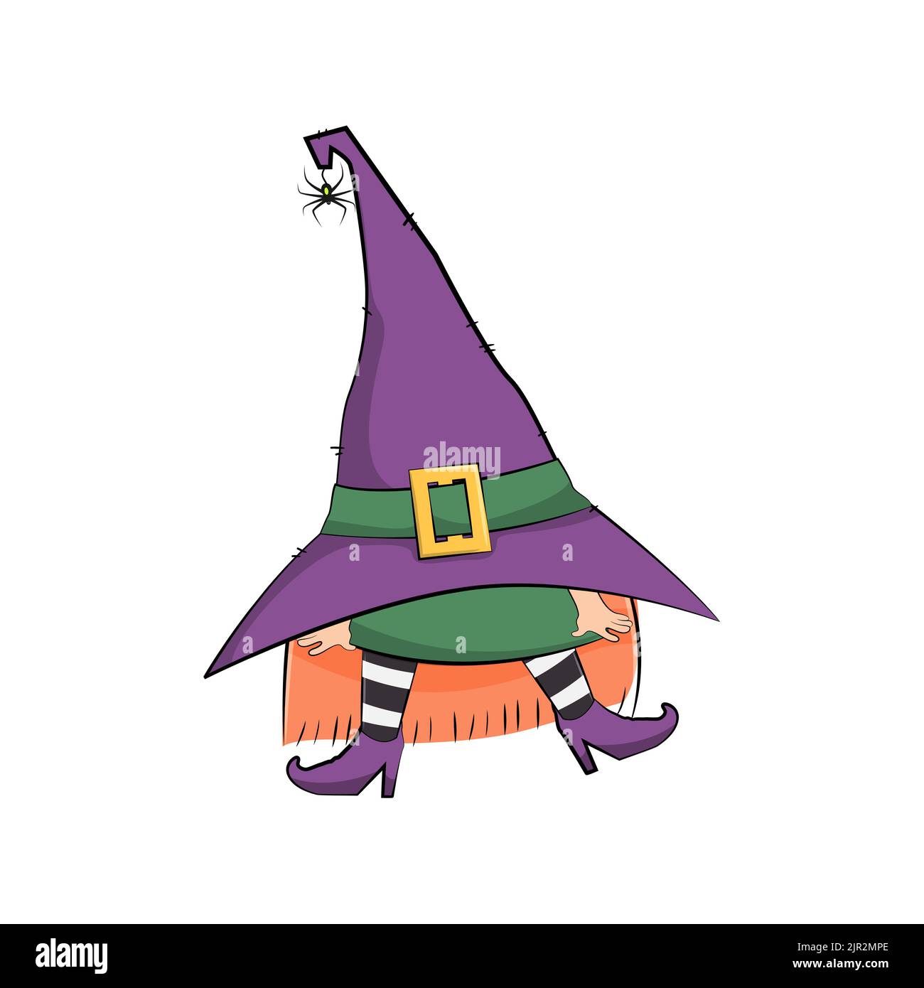 Happy halloween. Cute little witch. Vector illustration Stock Vector ...