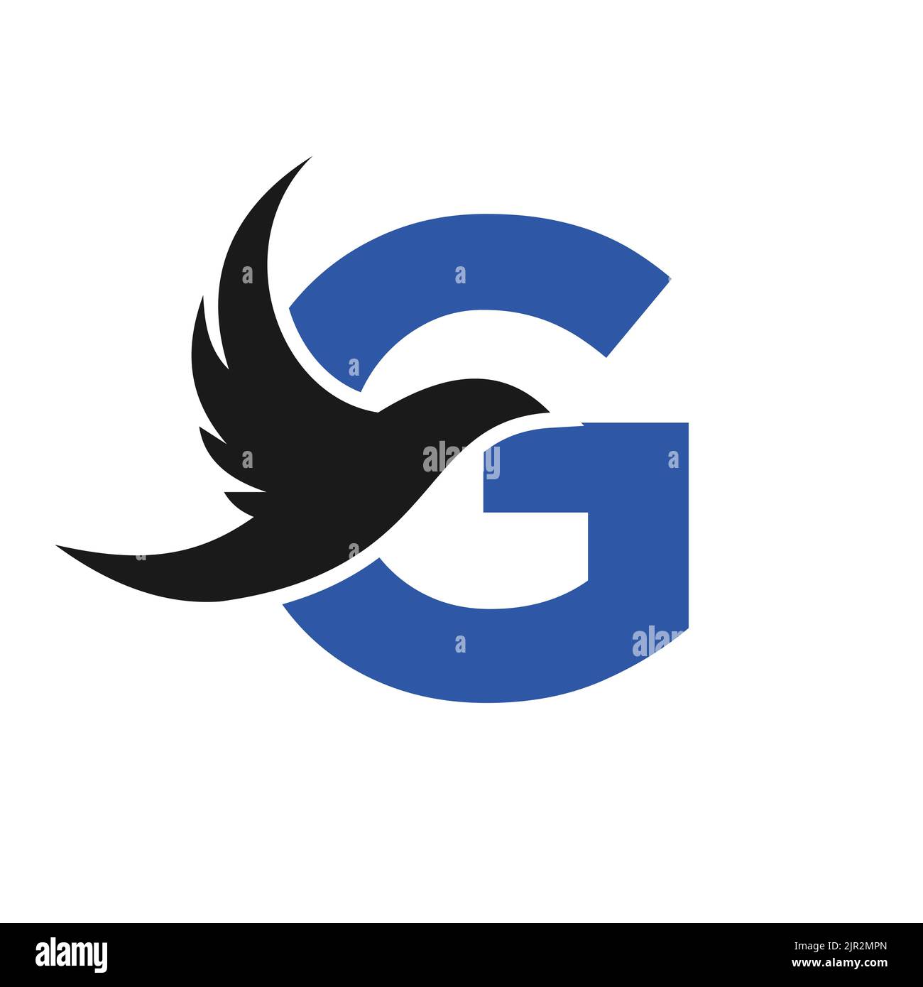 Letter G Flying Bird Logo Template Vector Sign. Dove Bird Logo on ...