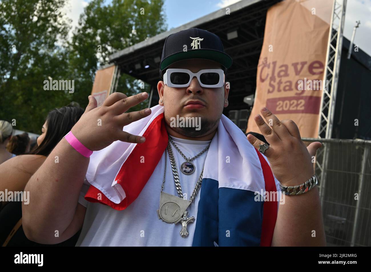 London, UK. 21 August 2022. JDogg CL attended the Day 2 - LatinoLife in ...