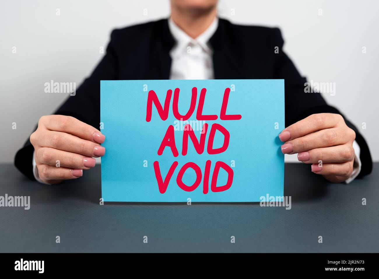 Text caption presenting Null And Void. Business overview Cancel a ...