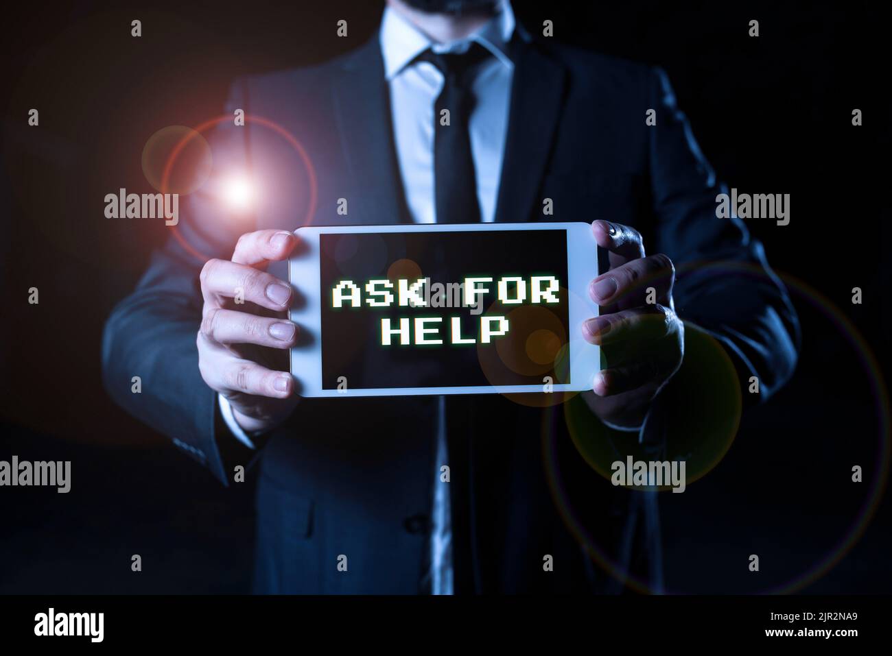 Conceptual display Ask For Help. Concept meaning Request to support ...