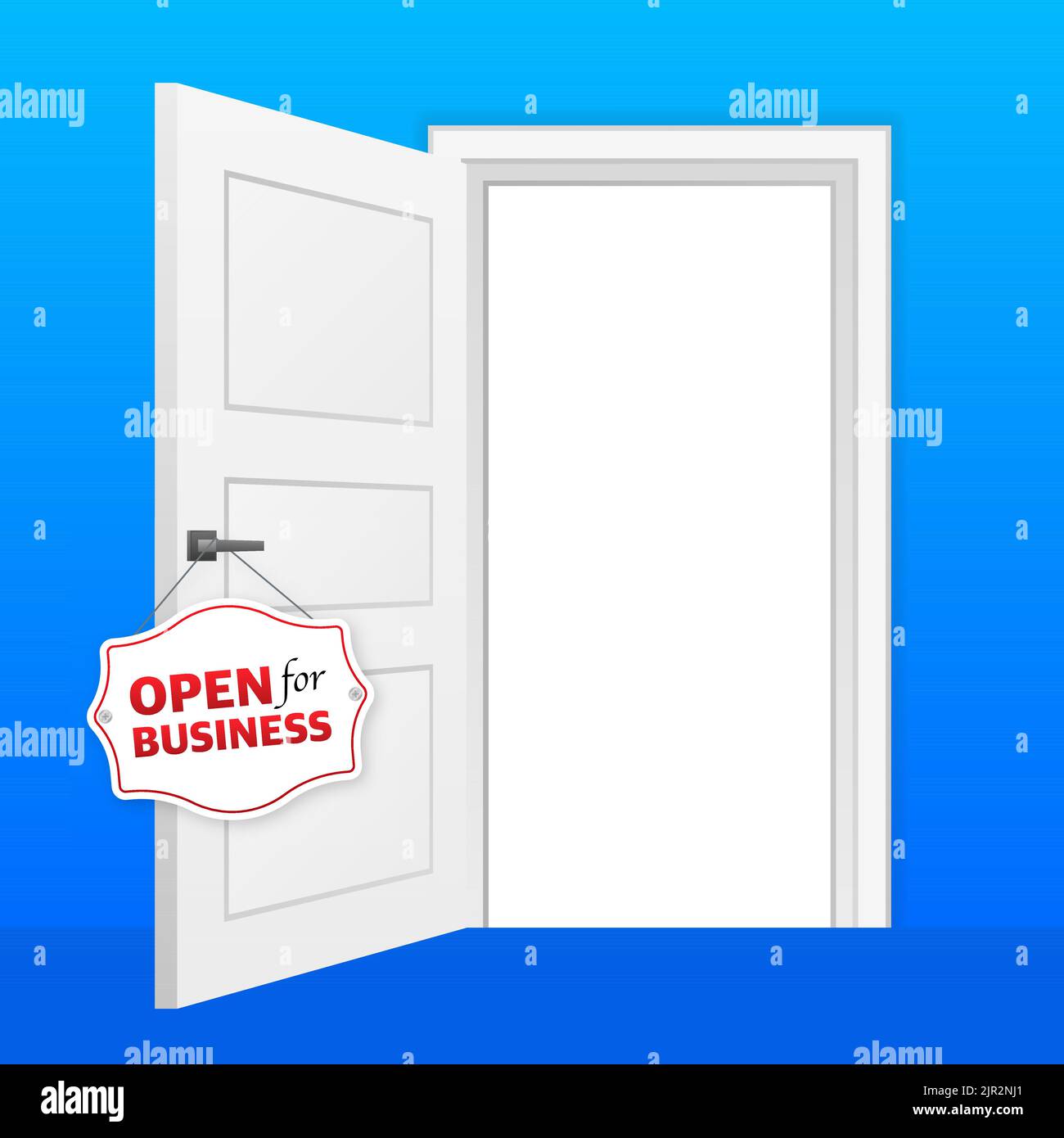 Open for business sign. Flat design for business financial marketing ...