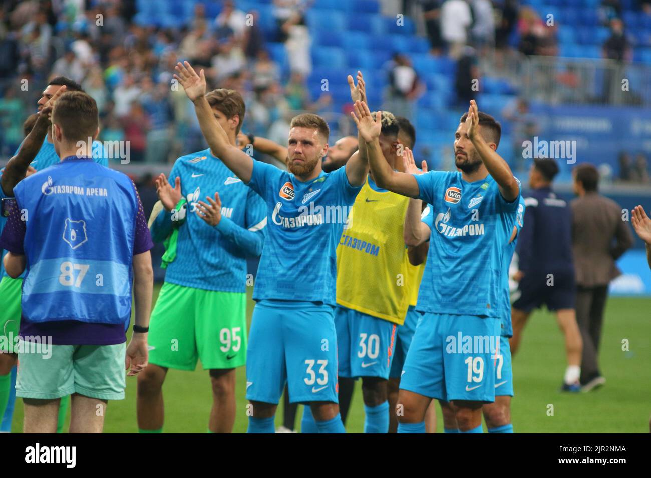 Saint Petersburg, Russia, 21 August 2022: Football. Russian Premier ...