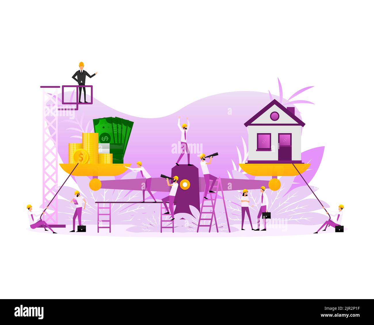 House comparison Stock Vector Images - Alamy