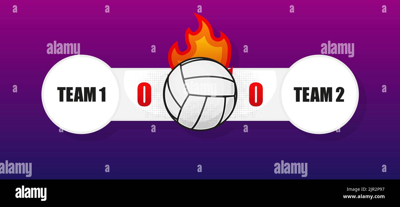 Volleyball ball. Sport game tournament. League team and fan club ...