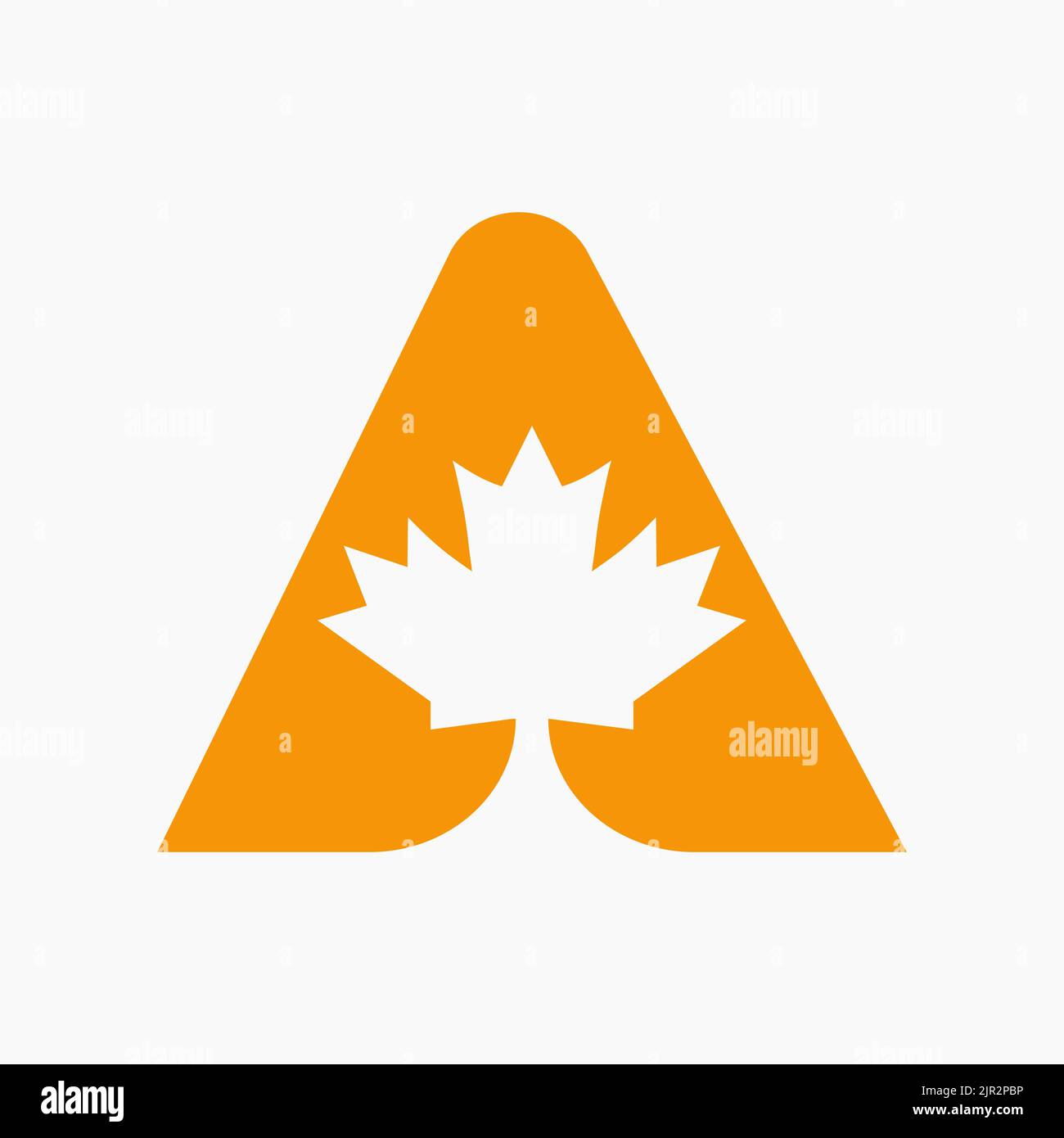 Canadian Red Maple Logo on Letter A Vector Symbol. Maple Leaf Concept For Canadian Company ...