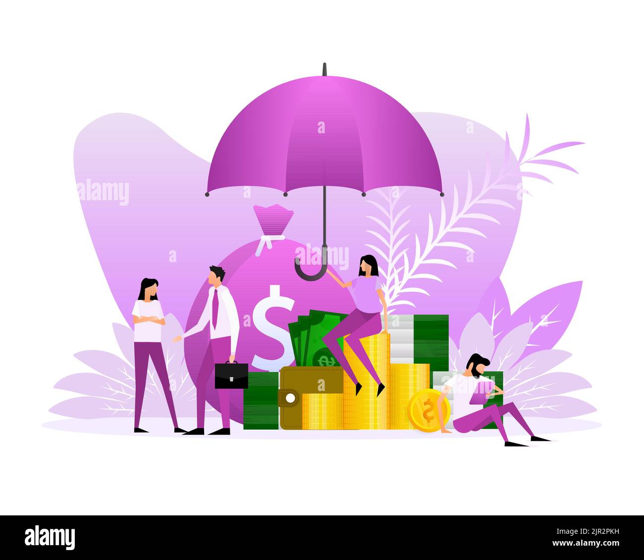 Insurance concept. Insurance policy. Money Guarantee. Vector ...