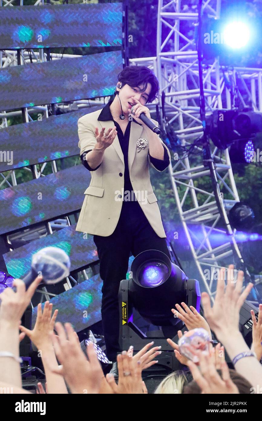 London, UK, 30th July, 2022. Pentagon performing at MIK (Made In Korea ...