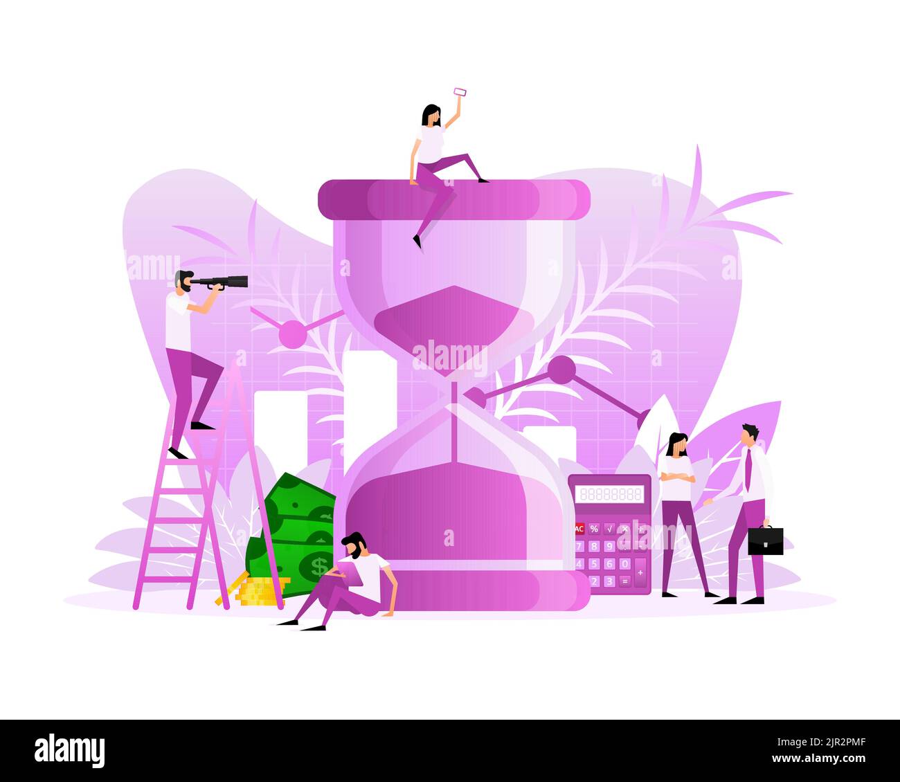 Timer, hourglass and flat people , great design for any purposes ...