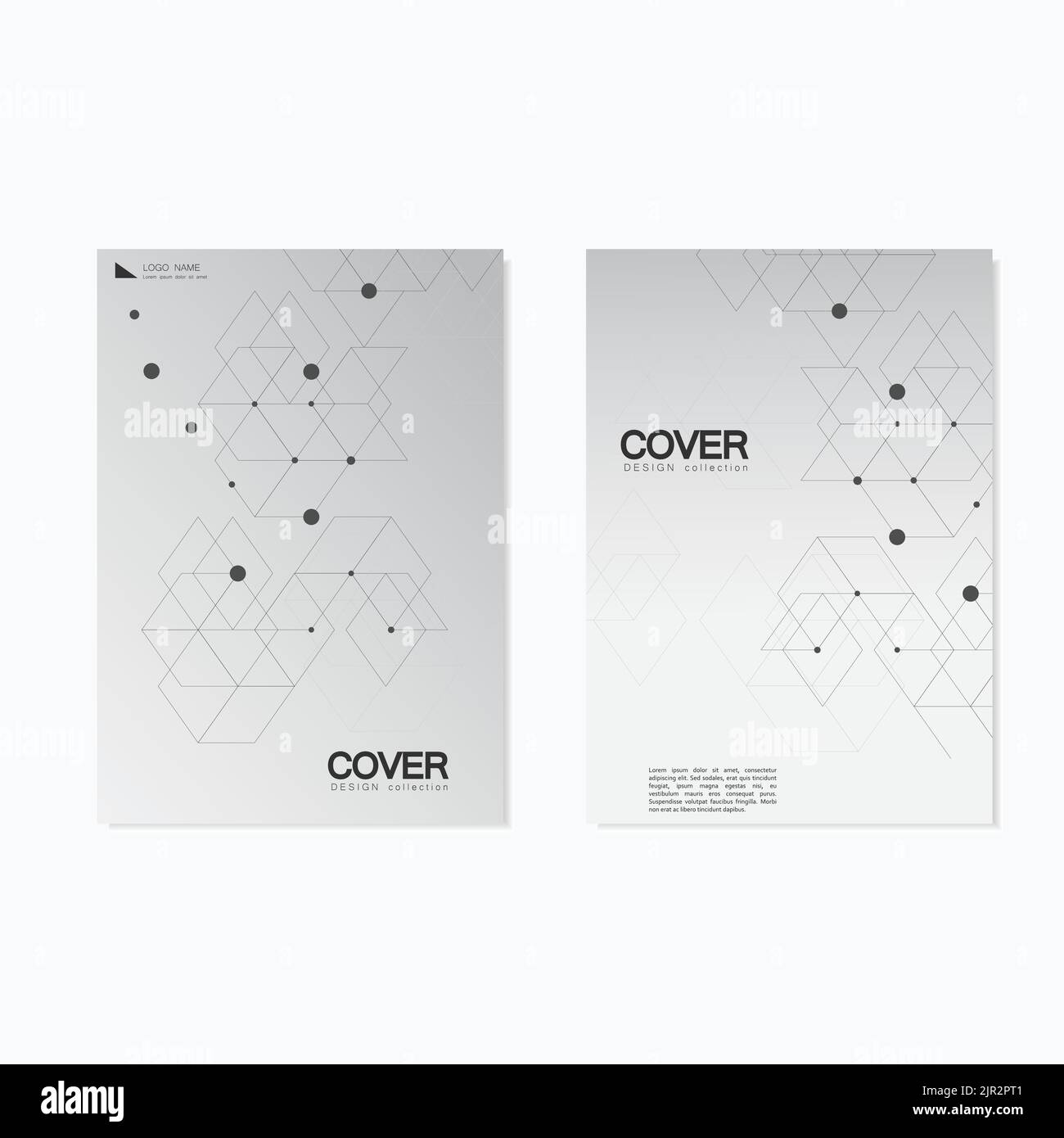Business brochure design with abstract hexagon pattern. Vector cover ...