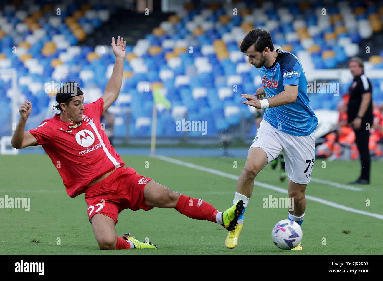 Naples, Italy: Naples, Italy, Diego Armando Maradona stadium, Khvicha ...