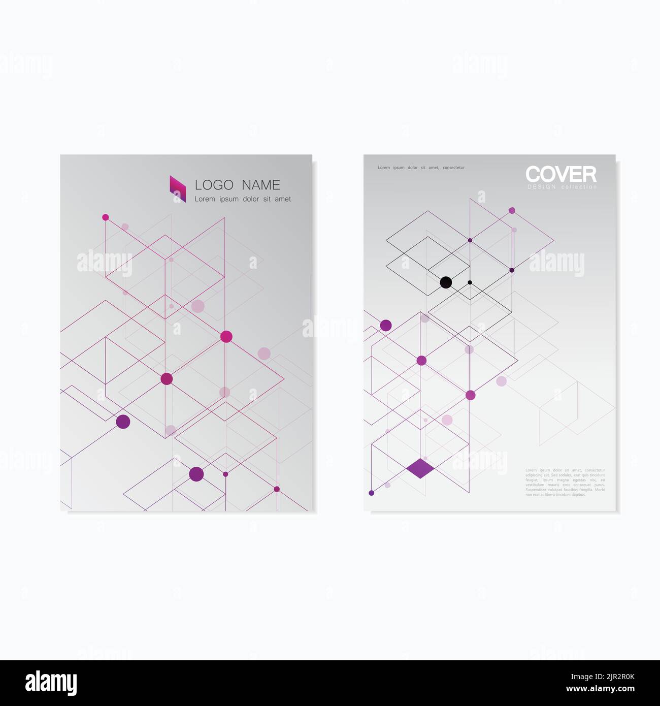 Business brochure design with abstract hexagon pattern. Vector cover ...