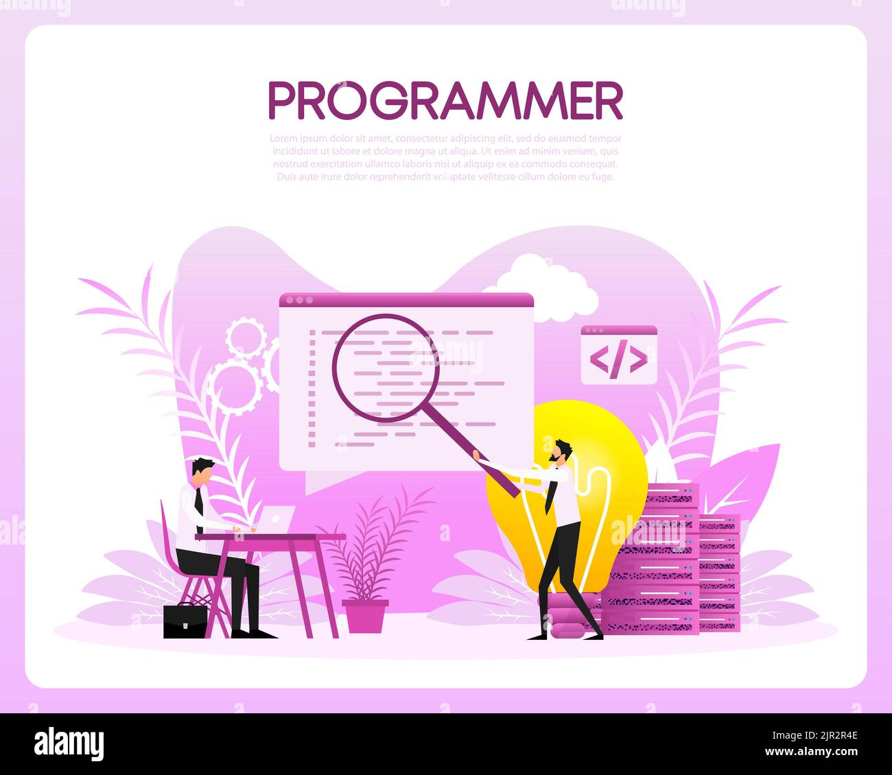 Programmer people, great design for any purposes. Vector illustration design Stock Vector Image ...