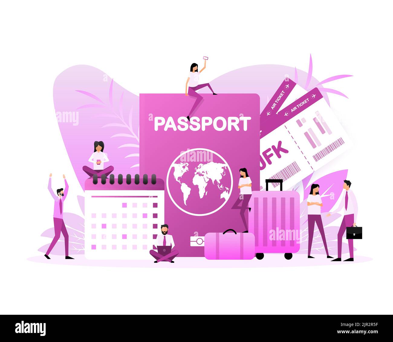 Passport ticket people. Vector illustration design. Flat vector ...