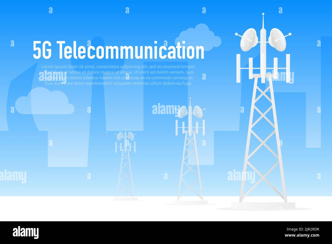 5G wireless network. High-speed mobile Internet, signal, network Stock ...