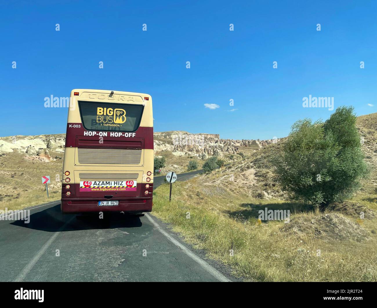 Coach Driving Through Cappadocia Anatolia Turkey Stock Photo - Alamy