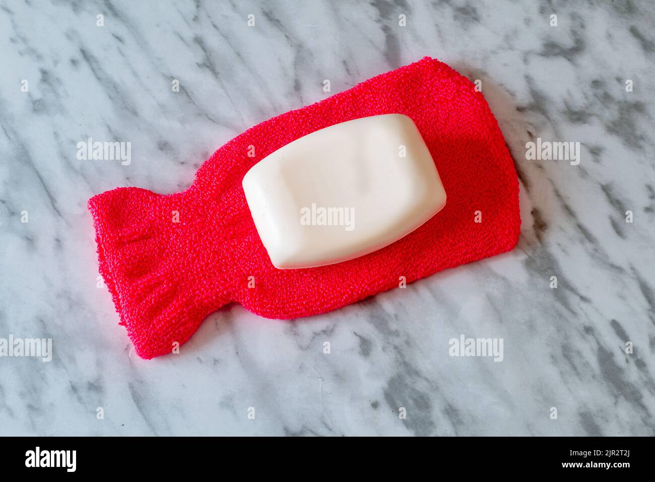 Washcloth And Soap As Symbol Photo For Water Saving And Shower ...