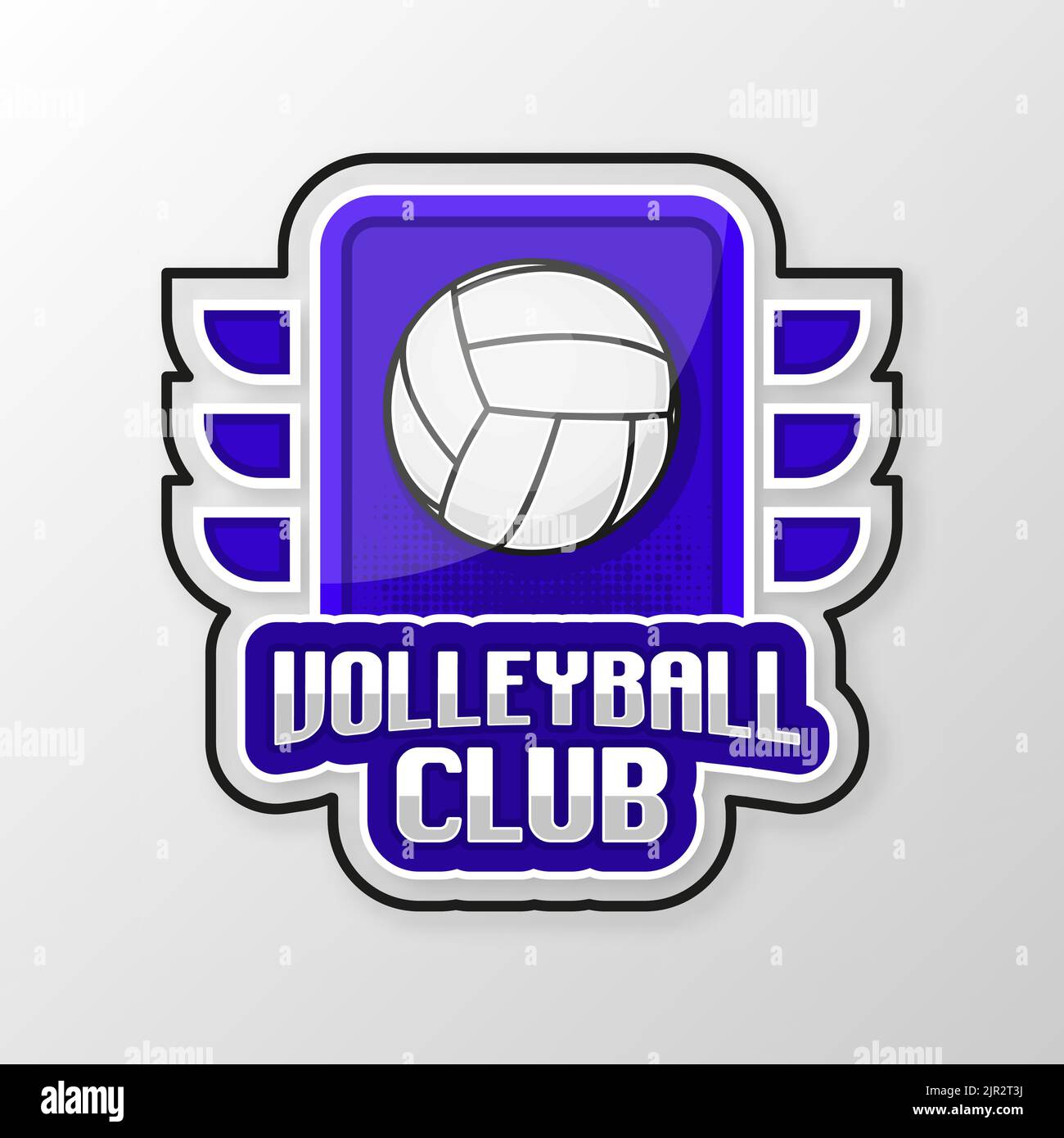 Volleyball ball. Sport game tournament. League team and fan club ...