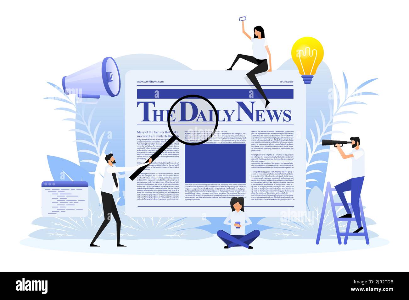 Blank daily newspaper. Breaking news. News and press Stock Vector Image ...
