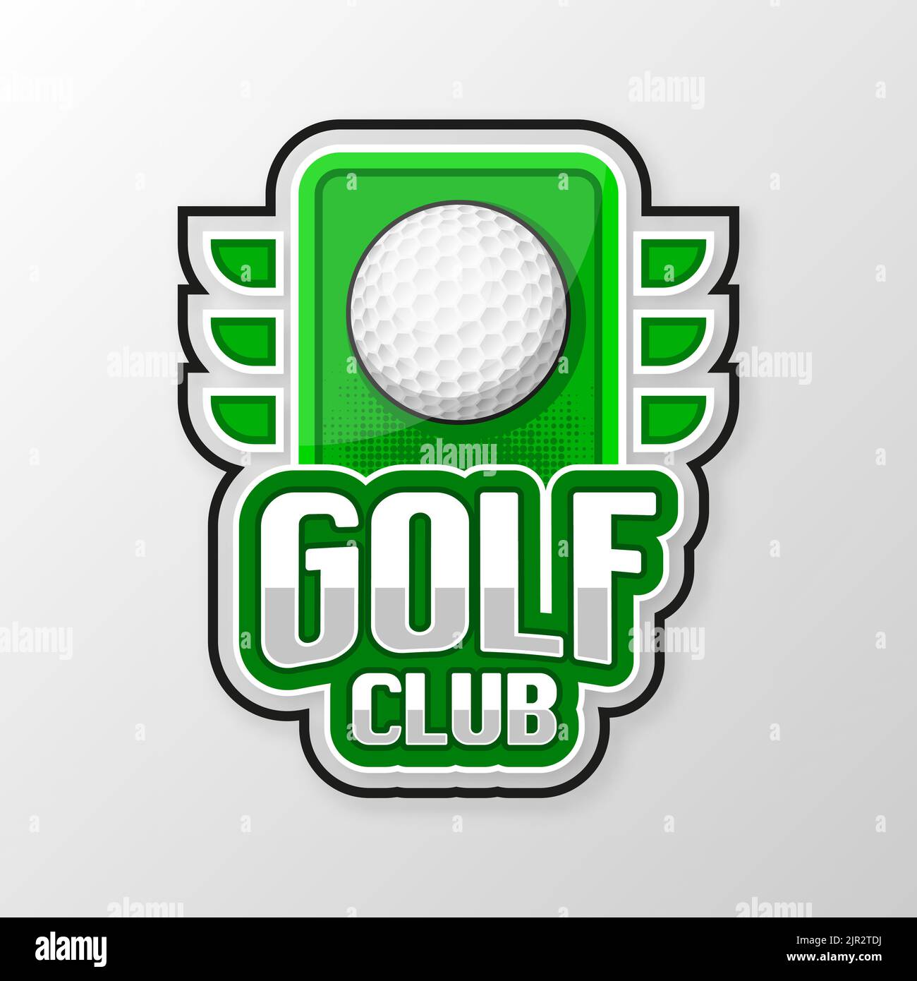 Golf ball. Sport game tournament. League team and fan club. Vector ...