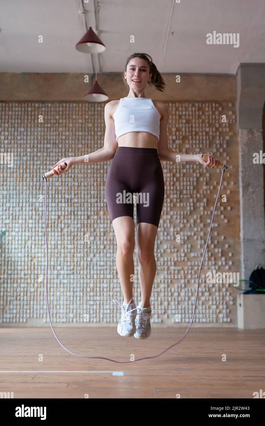 Doing some skipping hi-res stock photography and images - Alamy