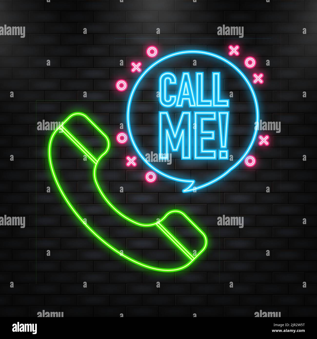 Call me concept with phone icon. Abstract art background vector. Vector ...