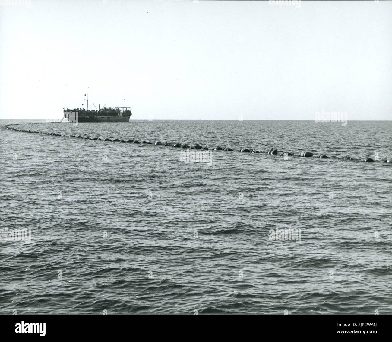 Laying of Channel Cables 1961 Stock Photo - Alamy