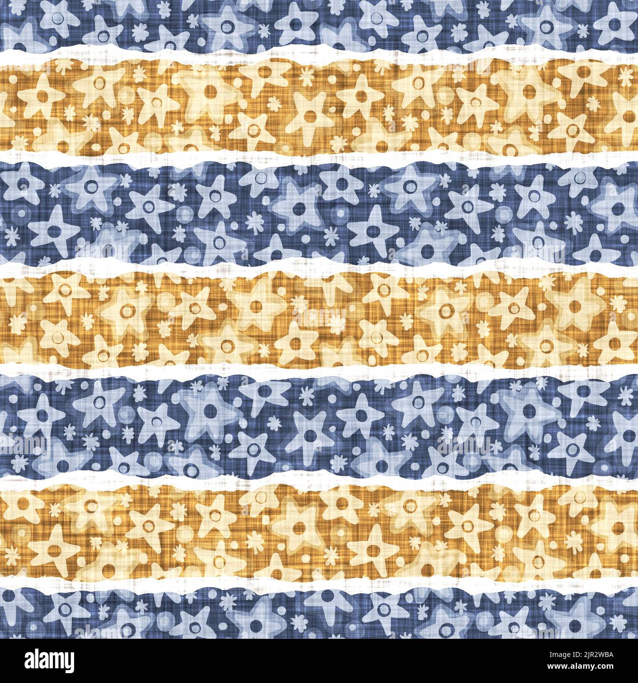 Seamless French country kitchen stripe fabric pattern print. Blue ...