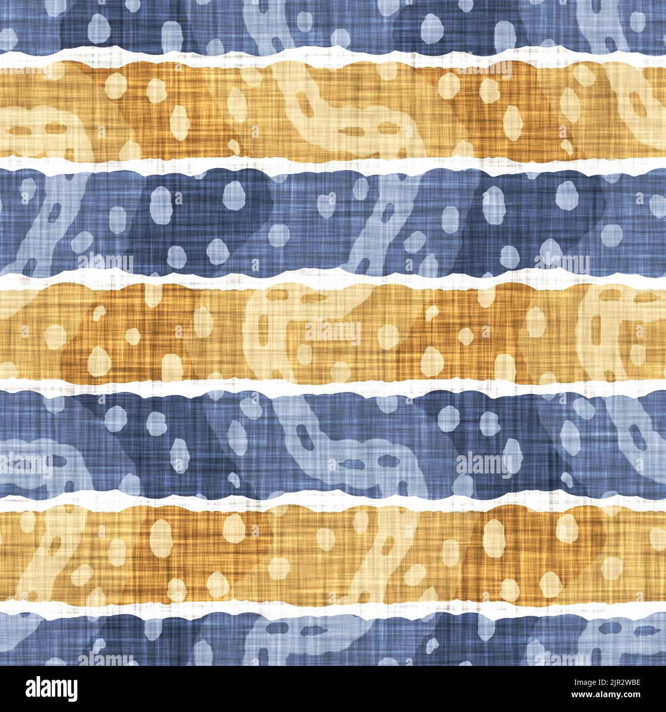 Seamless French country kitchen stripe fabric pattern print. Blue ...