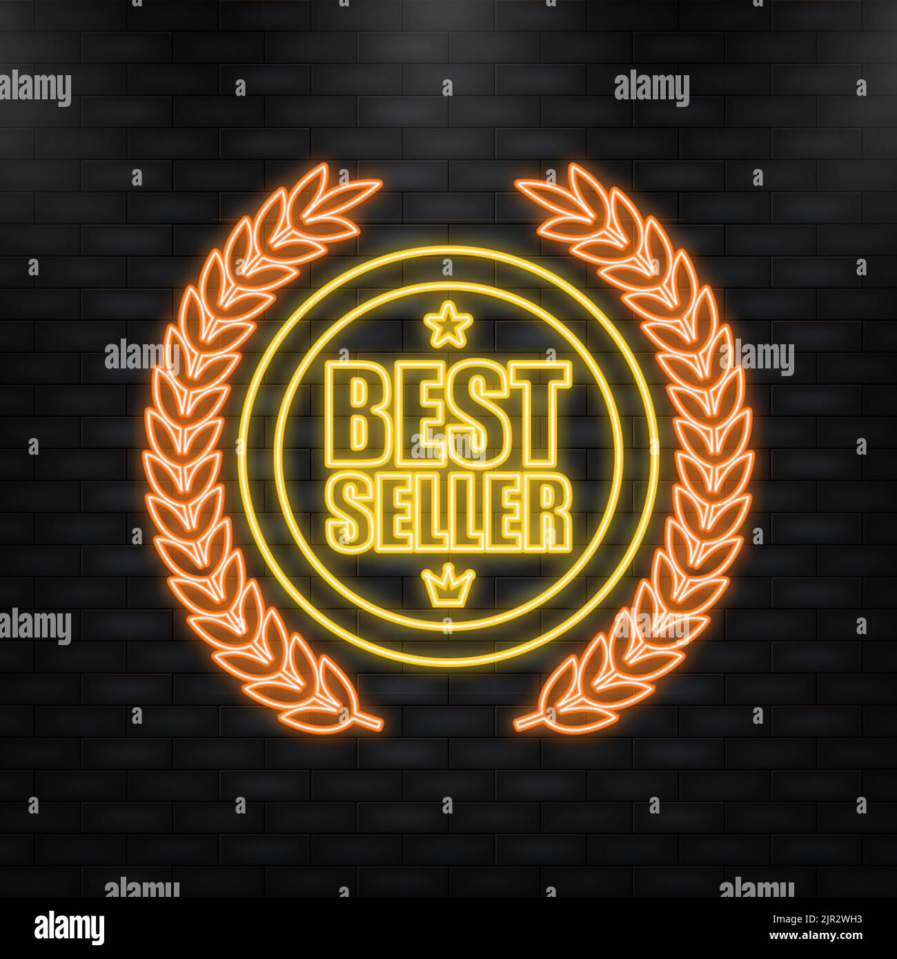 Golden best seller. Award medal. Special offer price sign. Vector ...