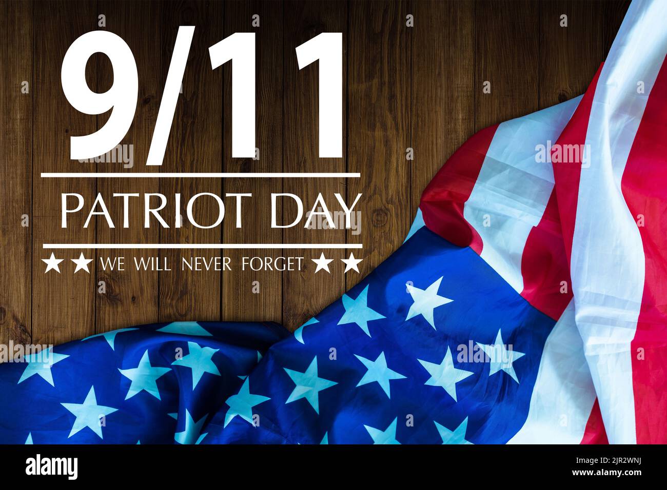 Patriot Day of USA background on american flag Stock Photo - Alamy