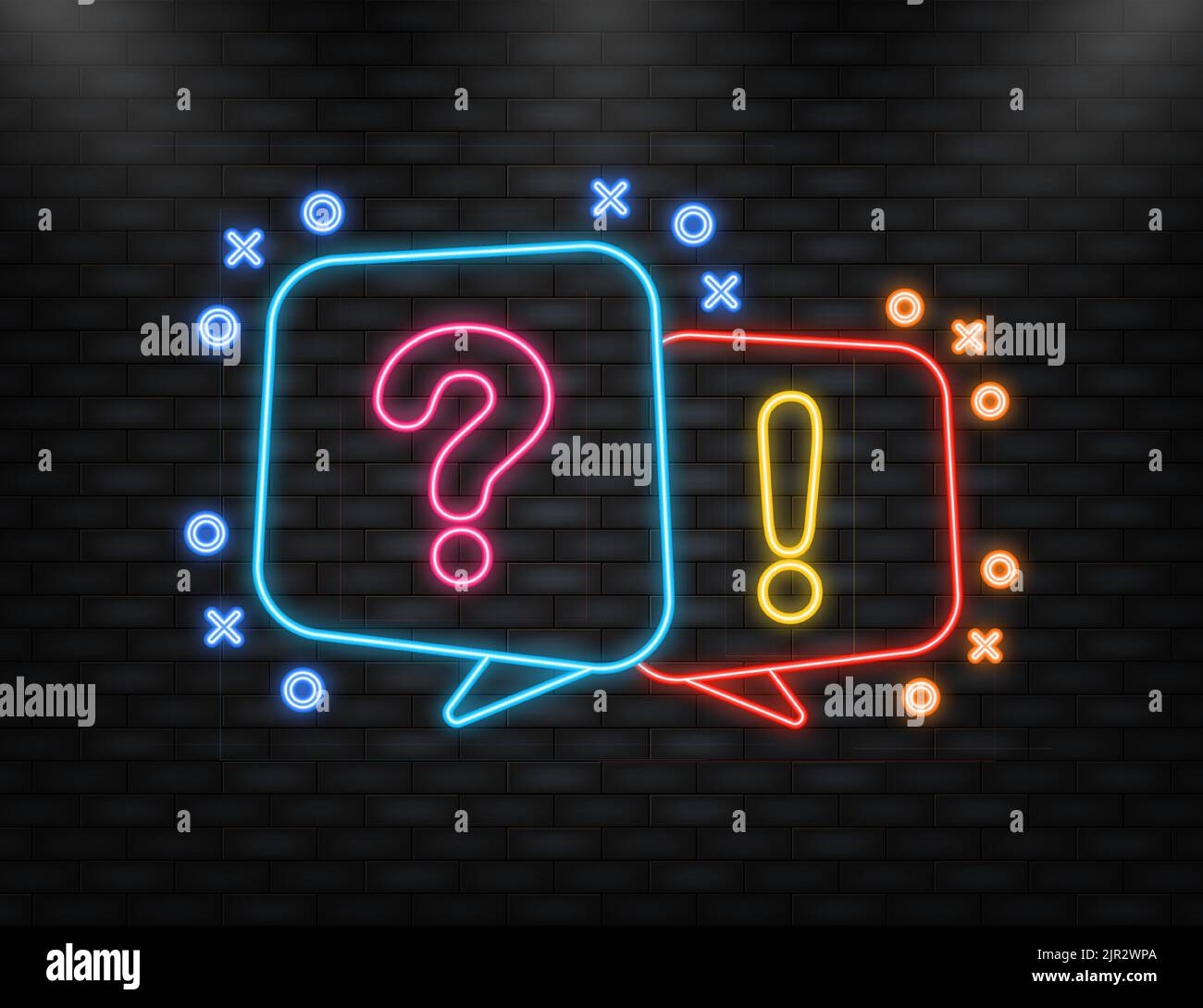 Question and answer flat design icon. Vector illustration Stock Vector ...