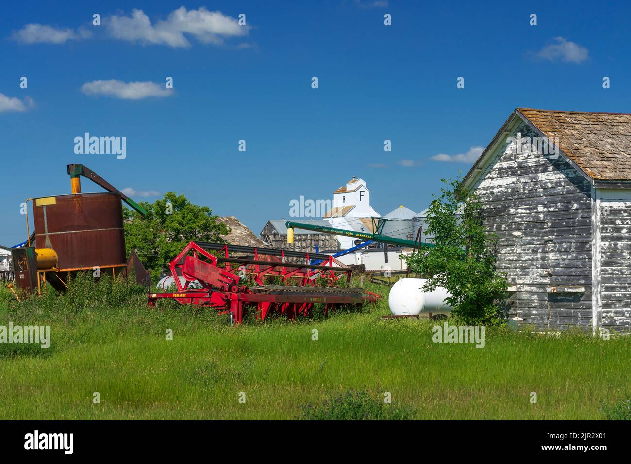 Abandoned buildings at the ghost town of Bromhead, Saskatchewan, Canada ...