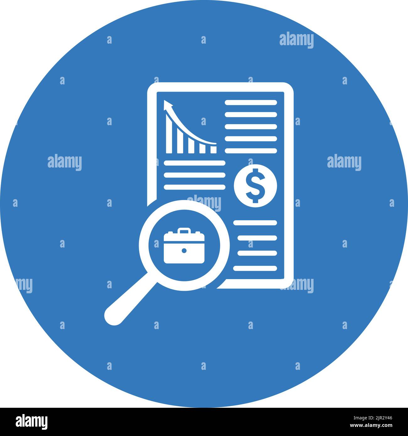Business, report, analysis icon is isolated on white background. Use ...