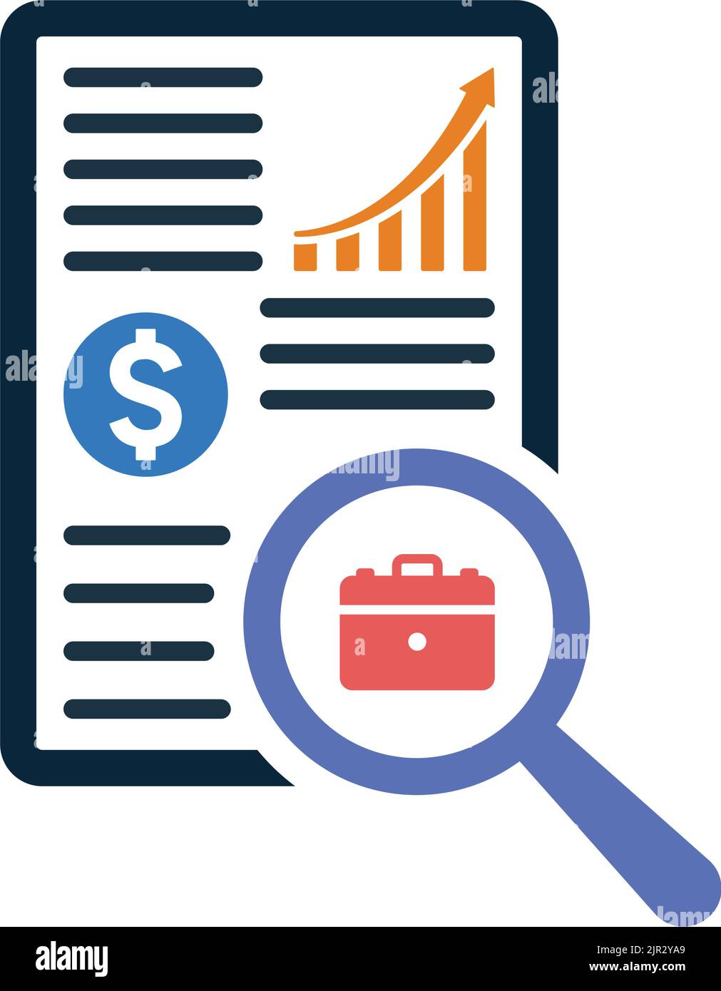 Business, report, analysis icon is isolated on white background. Use ...