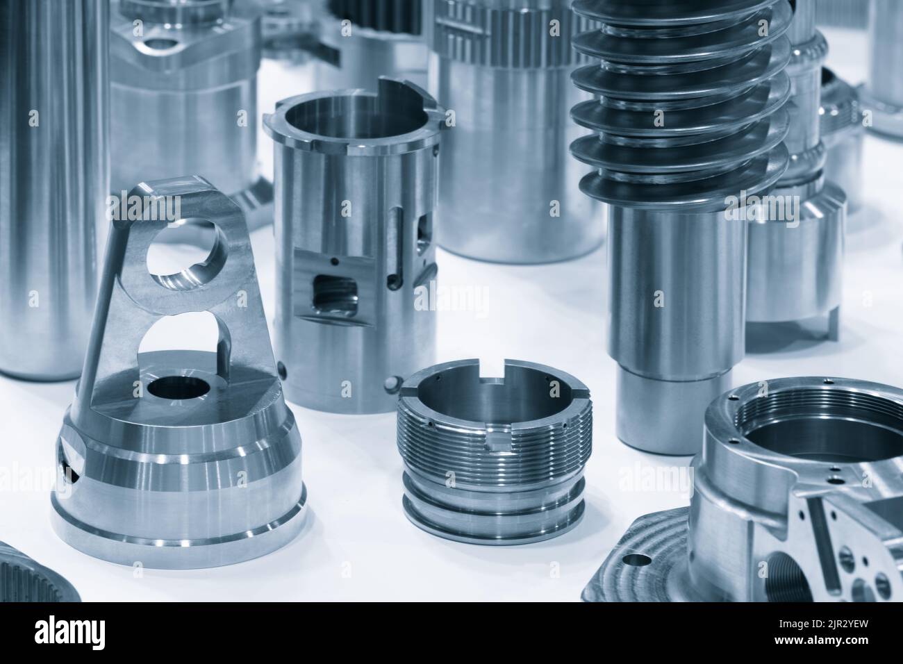 Many types of metal details industrial design background, engineering ...