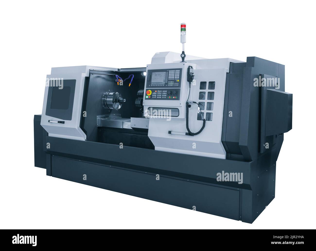 Manufacturing professional lathe machine . Industrial concept ...