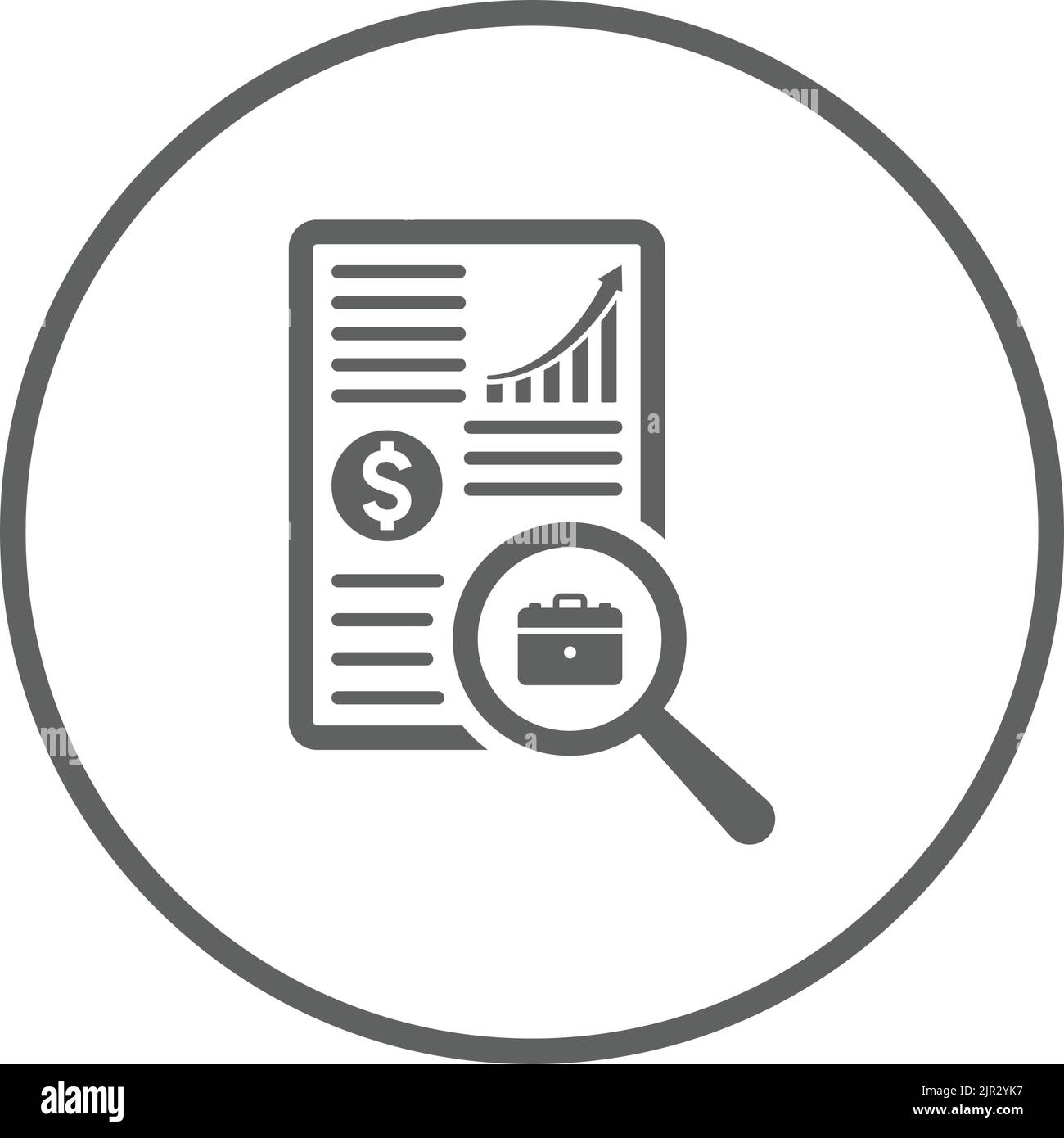 Business, report, analysis icon is isolated on white background. Use ...