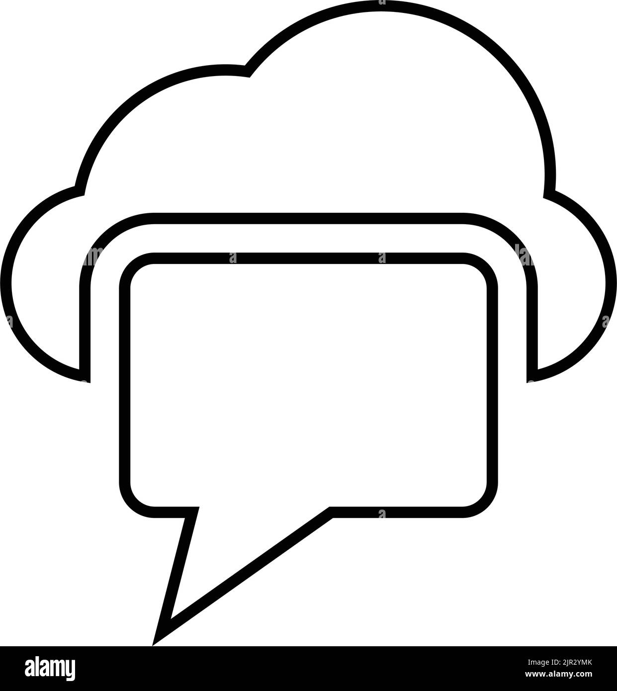 Cloud, coming message icon - Simple editable vector EPS file Stock ...