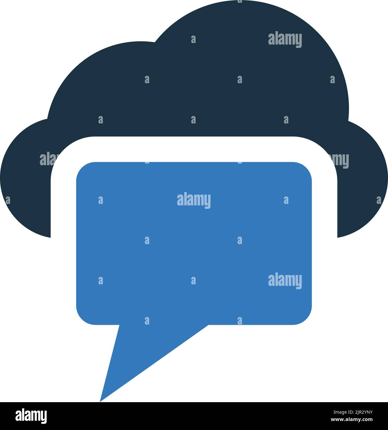 Cloud, coming message icon - Simple editable vector EPS file Stock ...