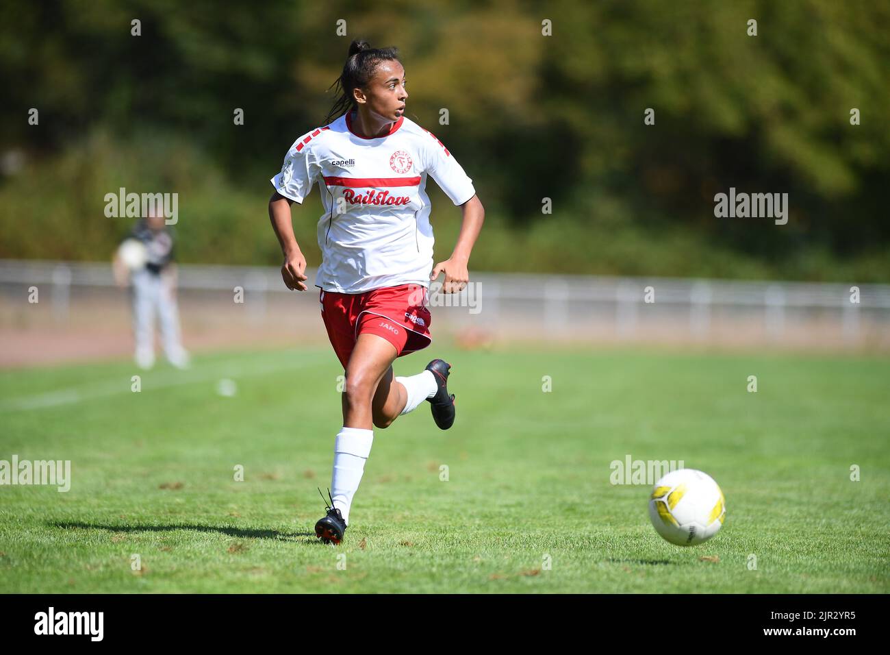 GERMANY, KOELN - AUGUST 21, 2022: The football match of Women Cup DFB ...