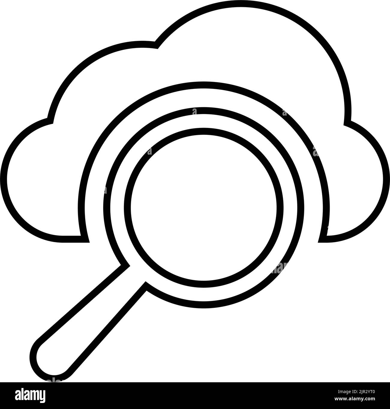 Cloud, search icon - Simple editable vector EPS file Stock Vector Image ...