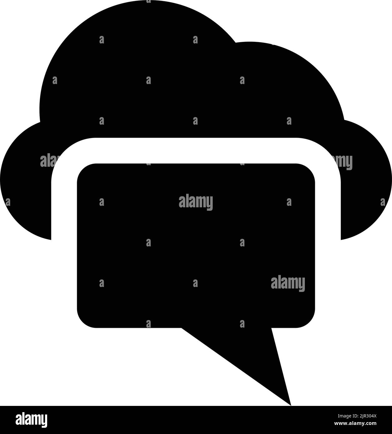 Cloud, coming message icon - Simple editable vector EPS file Stock ...