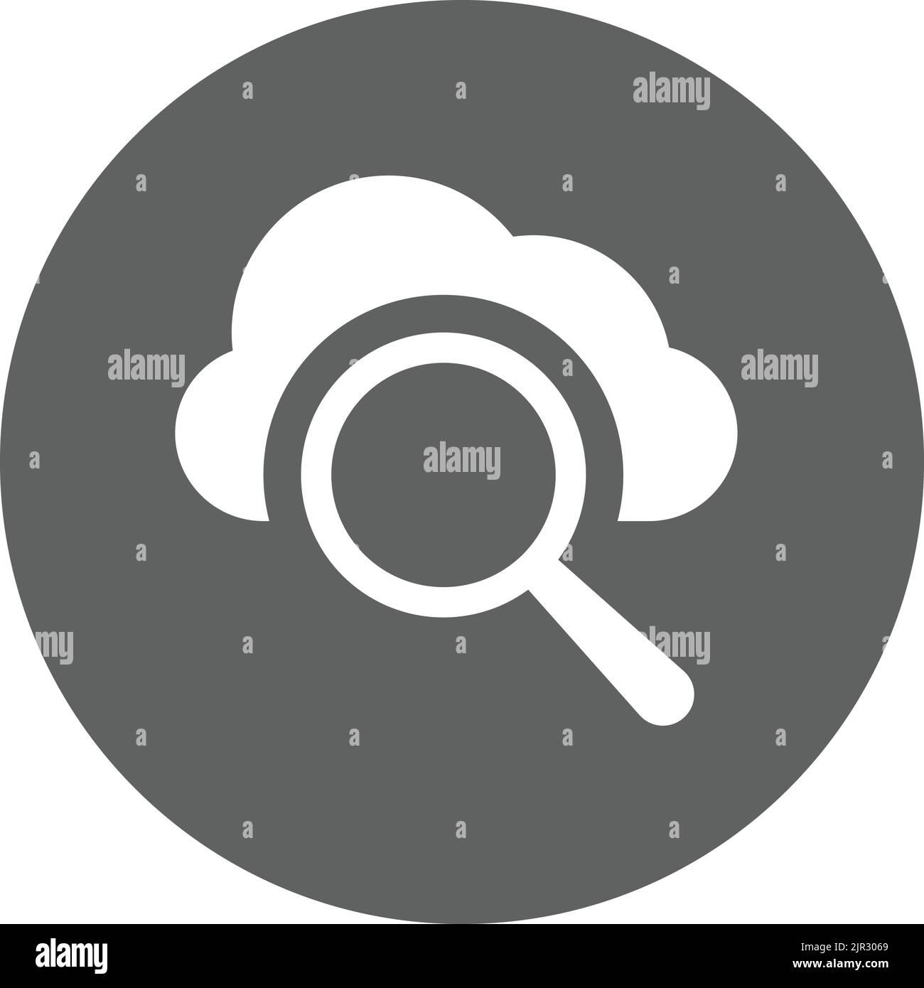 Cloud Search Icon Simple Editable Vector Eps File Stock Vector Image And Art Alamy