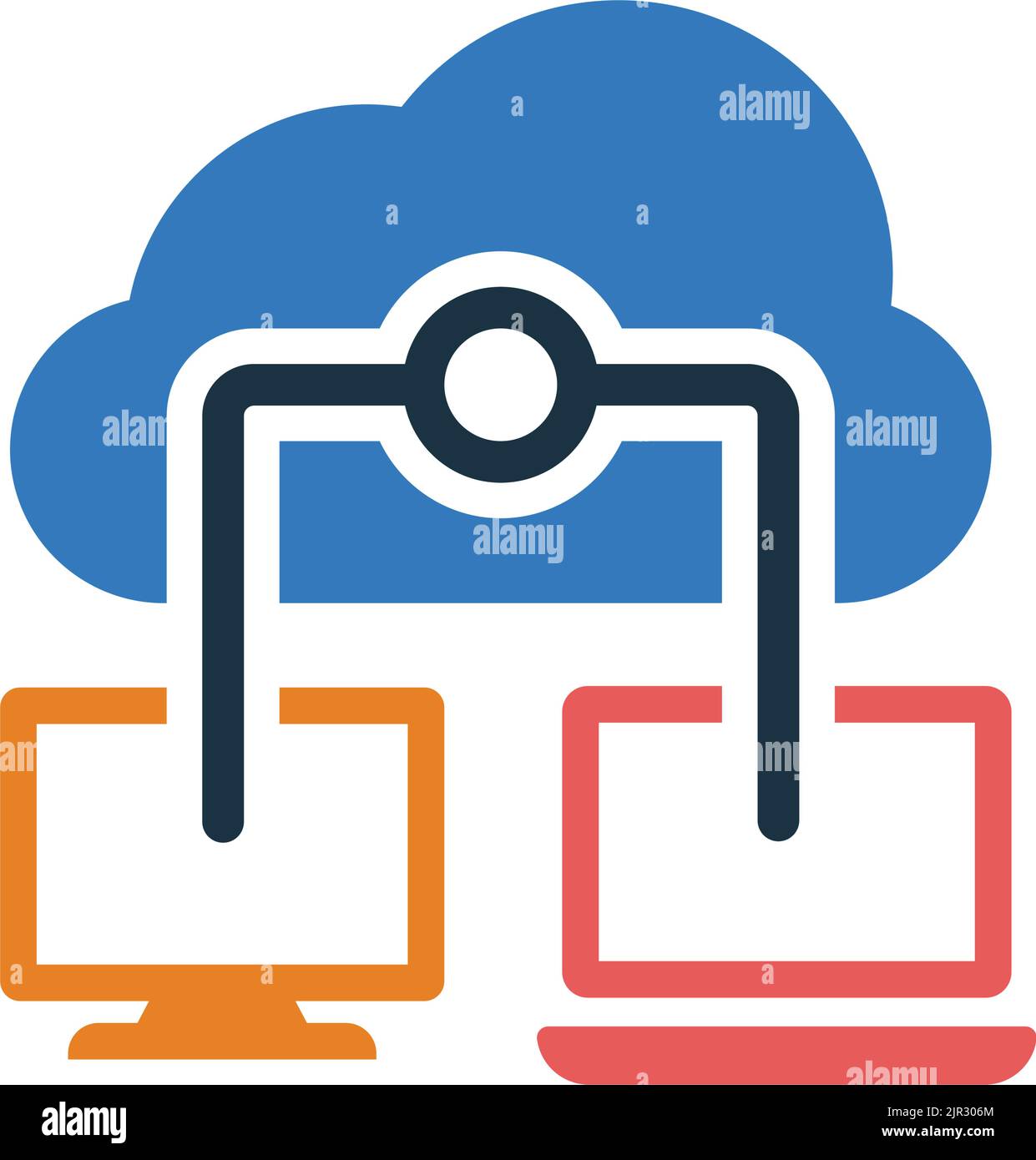 Cloud with connection Stock Vector Images - Alamy