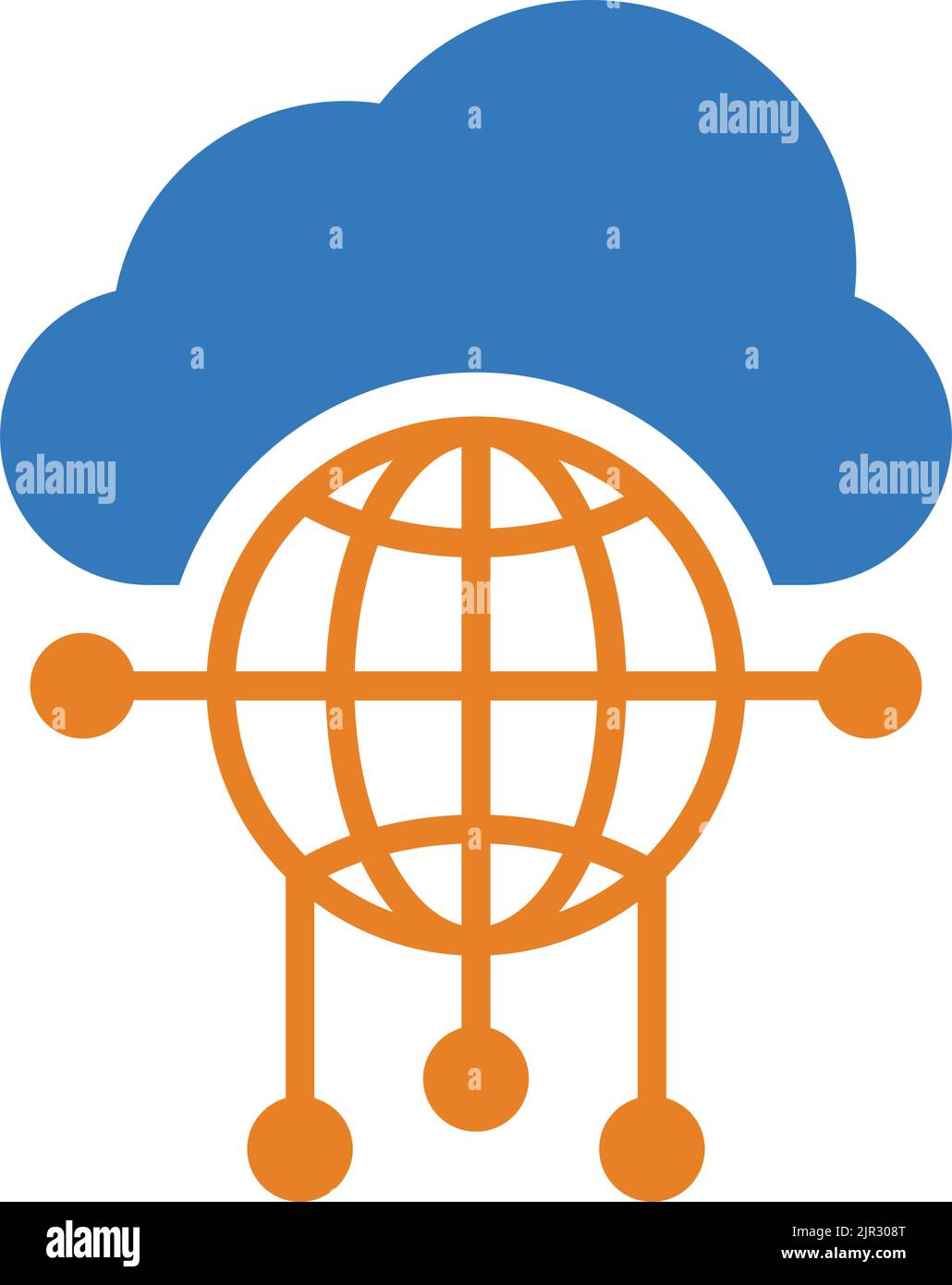 Cloud Connectivity Network Icon Simple Editable Vector Eps File