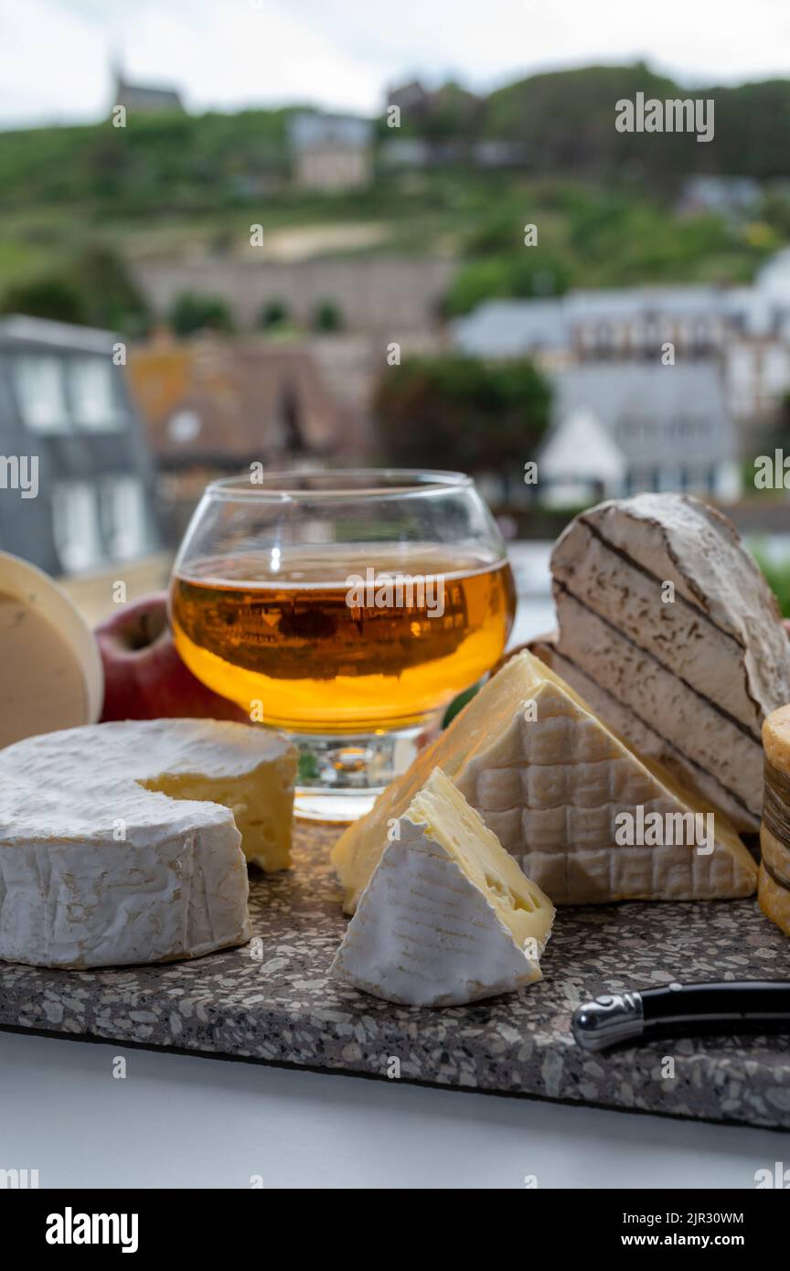 Cow cheeses of Normandy region - camembert, livarot, neufchatel, pont l ...
