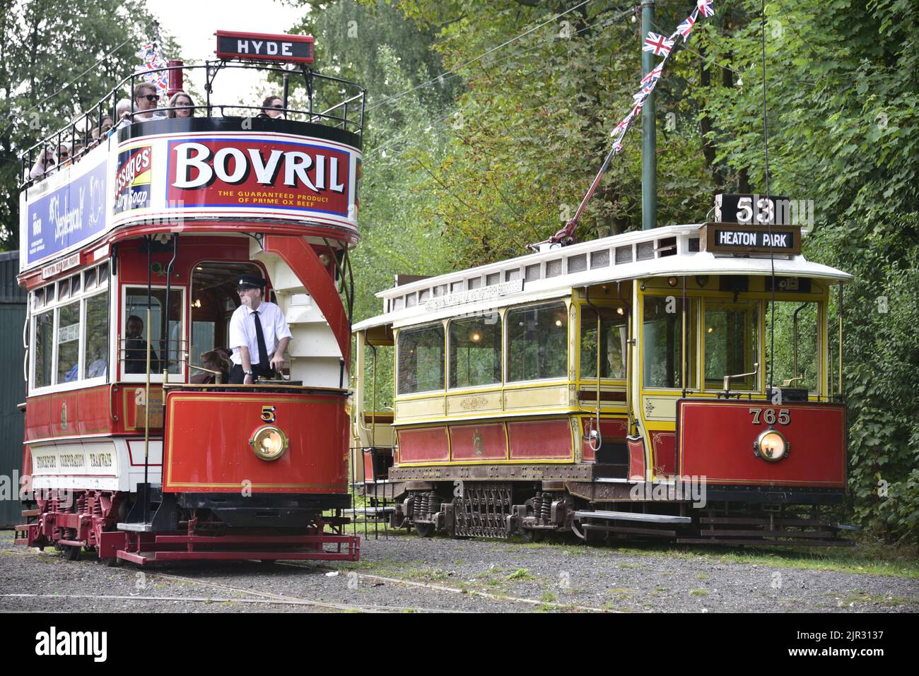 Manchester, UK. 21st August, 2022. The Stockport 5 tram, a four wheel ...