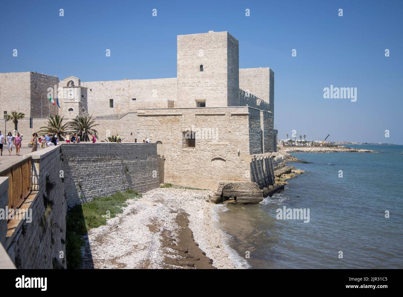 the old fort in trani on the adriatic sea puglia italy Stock Photo - Alamy