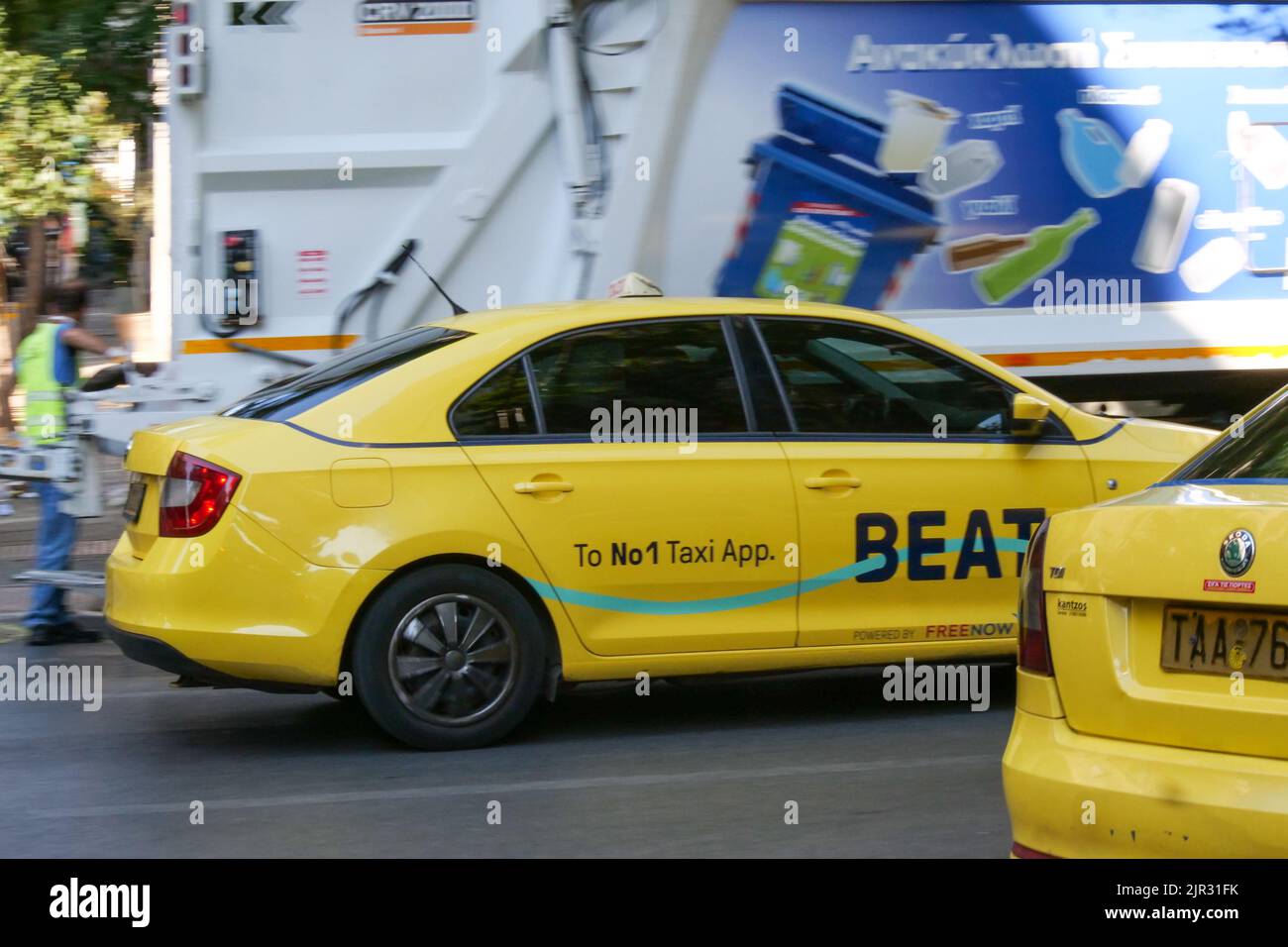 Taxi, Athens, Attica, Central Greece Stock Photo - Alamy